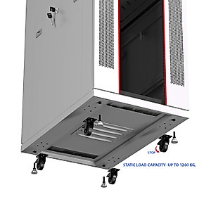 Sysracks 18U 35 Inch Deep Grey White Server Rack IT Network Data Rack Cabinet Enclosure Fully Lockable on Wheels - LCD Screen - Ventilation System - PDU - Glass Door - Rich Accessories Kit