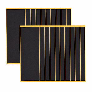 Xloey Fingerboard Grip Tape,1.5x4.3 Inch Fingerboard Foam Grip Tape Stickers, Adhesive Backing,16Pcs