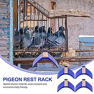 balacoo 4pcs Dove Rest Stand Lightweight Pigeons Bird Perches Plastic Wood Roost Bird Dwelling Support Cage Accessories for Dove Pigeon and Other Birds