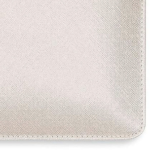 KATIE LOXTON Maid of Honor Women's Vegan Leather Clutch Secret Perfect Pouch Pearlescent White