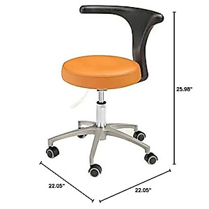 Global-Dental Office Stool Doctor's Assistant's Adjustable Mobile Chair Microfiber Leather