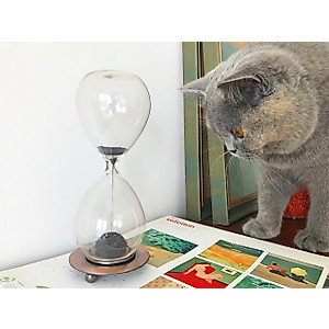 Geekfts Magnetic Hourglass Glass Sand Timer 7Inches