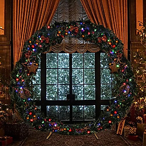 HEOMU 6.6FT Round Backdrop Stand Circle Balloon Arch Stand, Metal Arch Backdrop Stand Circle Balloon Arch Frame Wedding Arches for Ceremony, Birthday Party, Baby Shower Backdrop Decoration, Gold