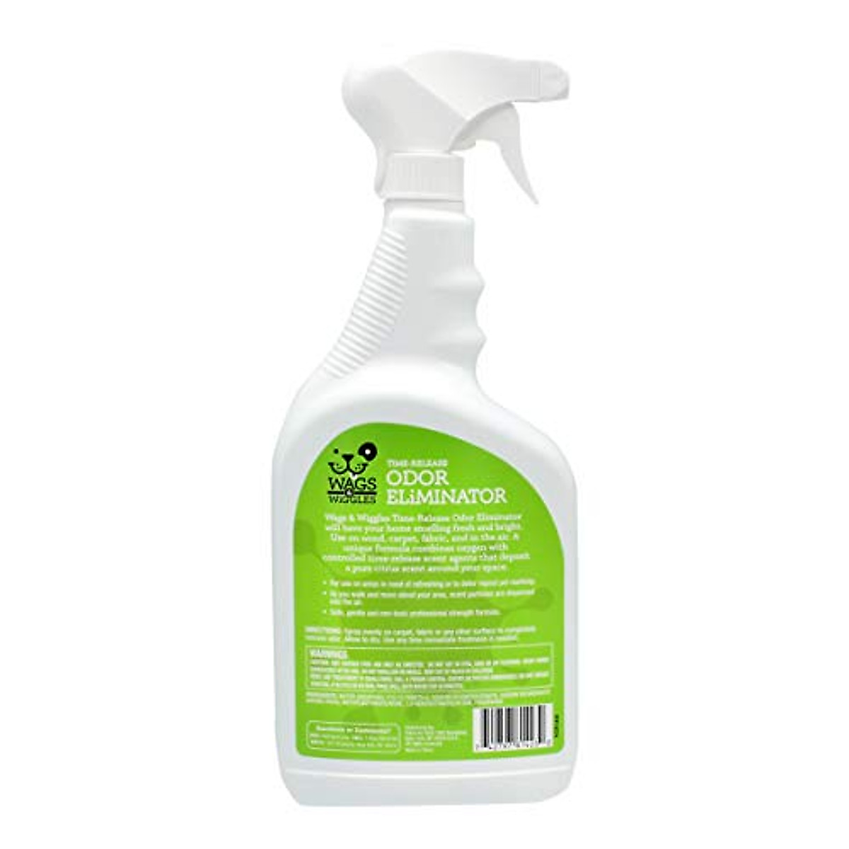 Wags & Wiggles Time Release Pet Odor Eliminator Spray | Dog Spray Removes Puppy & Dog Odors From Carpets & Rugs | 32 fl oz, Lemon Lime Scent Your Dog Will Love