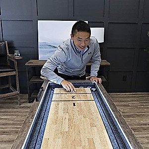 American Legend Kirkwood 9’ LED Light Up Shuffleboard Table with Bowling