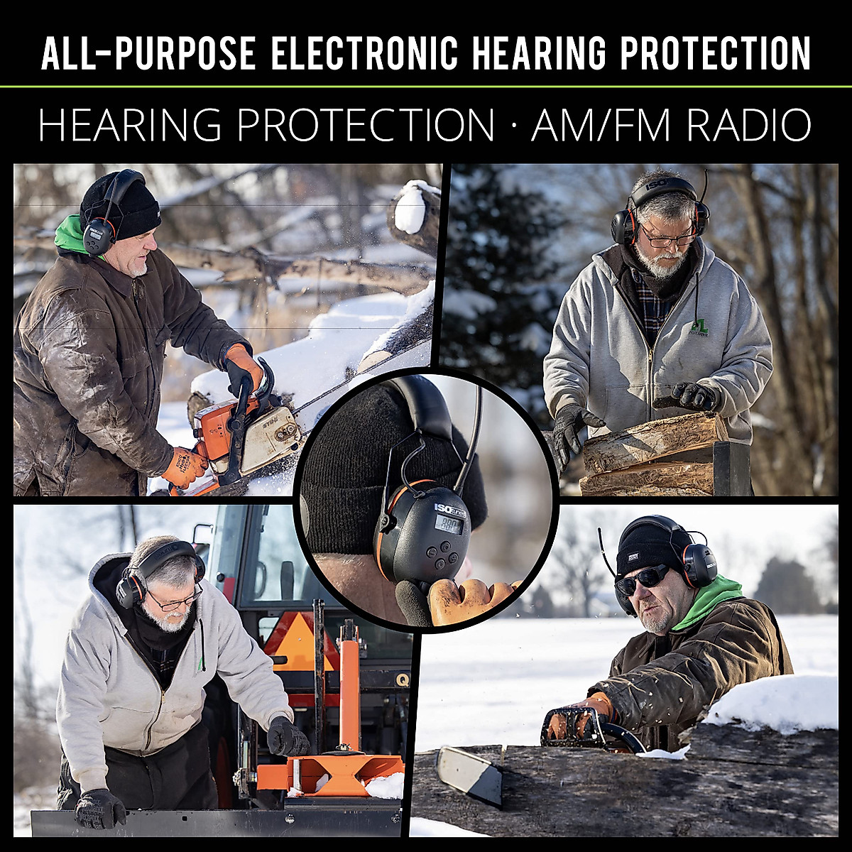ISOtunes AIR DEFENDER AM/FM Earmuffs: Comfortable Wireless Hearing Protection with AM/FM Radio Tuner. Runs on 2 AA Batteries (Not Included)