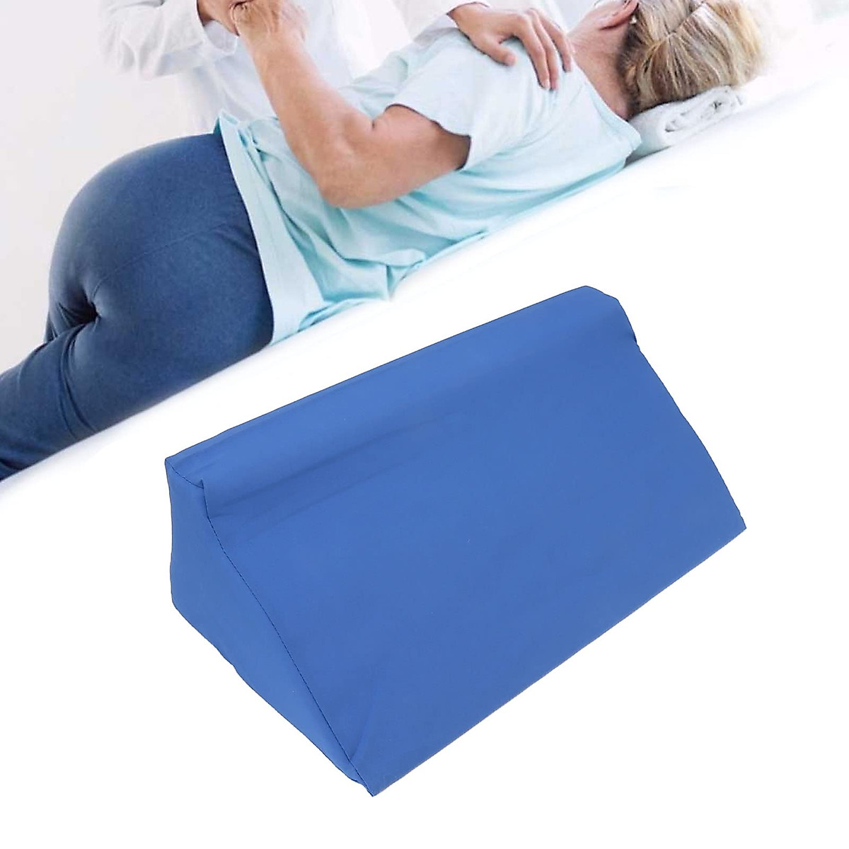 Yosoo Health Gear Foam Wedge Pad for Sleeping Waterproof Bed Wedge Body Positioner Tilt Positioning Wedge for Adult Recovery After Surgery, Back, Feet, Pregnancy (50 * 25 * 15cm)