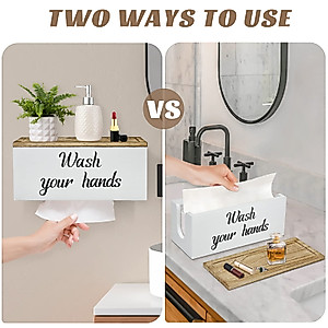 PICKKROSS Solid Wood Paper Towel Dispenser Wall Mount, Commercial Paper Towel Holder with Lid Countertop, C-Fold, Z-Fold, Trifold Paper Towel Dispenser Hand Towel Holder for Bathroom and Kitchen