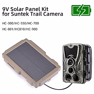 Lixada Trail Camera Solar Panel Kit 3000mAh 6V-12V Rechargeable with 360° Rotable Holder and 9.8ft Cable, Solar Charger for Hunting Camera