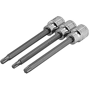 NEIKO 10080A 3/8” Drive Extra Long Torx Star Bit Socket Set | 7 Piece | T10 to T40 | 4-3/8” Length