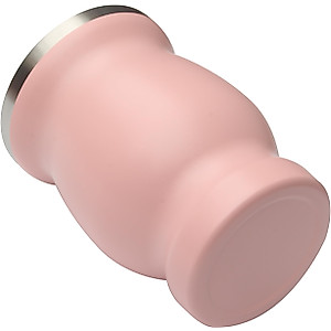 Beruth Bombilla Yerba Mate Gourd, 8oz Stainless Steel Tea Cup Set with a Multifunctional Lid, Two Straws and Cleaning Brushes, Double Walled Coffee Mug Heat Insulation Anti Scalding （Peachy Pink）