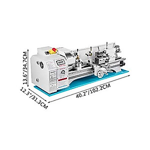 VEVOR Metal Lathe 8.7 x 29.5 Inch/220 x 750MM Mini Metal Lathe 1.1KW Infinitely Variable Speed Mini Lathe Machine LED Screen for Counter Face Turning Driling