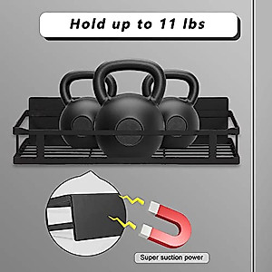 ZYIHAO Magnetic Spice Rack for Refrigerator Magnetic Shelf 4PCS Spice Racks Organizer for Cabinet Hanging Spice Rack Wall Mount Kitchen Organization and Storage Oven Shelf Fridge Organizer, Black