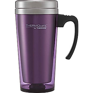THERMOS ThermoCaf茅 Translucent Travel Mug, Purple, 420 ml