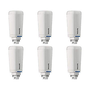 Philips LED Frosted Dimmable PL-C, CFL Replacement, Flicker-Free, 1200 Lumen, Soft White Light (2700K), 10.5W=26W, G24Q GX24Q Base, 6-Pack