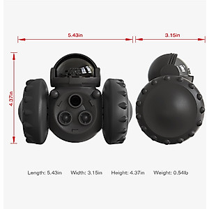 for Small Dry Treat Dog Food Toy Interactive, Robot Food Dispensor Treat Toy, Interactive Cat Treat Toy, Dog Food Puzzle Feeder, Slow Feeder Cat Treat Puzzle Toys for Small Medium Dogs/Cats (Black)