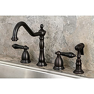 Kingston Brass KS1795PKLBS Duchess Widespread Kitchen Faucet, Oil Rubbed Bronze