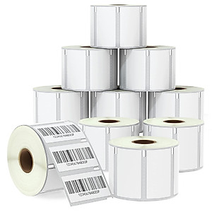 BETCKEY - Compatible DYMO 30334 (2-1/4" x 1-1/4") Medium Multipurpose Barcode/FNSKU/UPC/FBA Labels - Compatible with Rollo, DYMO Labelwriter 450, 4XL & Zebra Desktop Printers[10 Rolls/10000 Labels]
