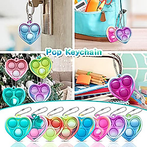 ONKULL® Pop Fidget Toys Its Party Favors Toys, 30 Pcs Pop Keychain for Kids Sensory Toys Fidget Pack Push Pop Bulk Toys Party Fidget Pop Keychain Toys Classroom Birthday Gift for Girls Boys