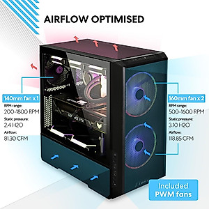 LIAN LI LANCOOL 216 E-ATX PC Case, Airflow Focus RGB Gaming Computer Case with All-Around Mesh Panels, 2x160mm & 1x140mm PWM Fans Pre-Installed and Innovative Rear PCIe Fan Bracket Chassis (Black)
