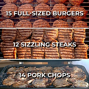 Emeril Lagasse Southern Cooker, Portable Outdoor Charcoal Grill & Meat Smoker Combo, Slow Cook, Oven Bake, for Backyard Patio, Barbecue & Tailgating, Black