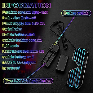 TOODOO 4 pcs Shutter Flashing Sunglasses Light up Glasses LED Neon Rave Glasses Glow in The Dark(Fresh Color)