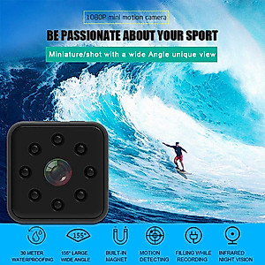 UNIKAMI Mini Camera SQ23 HD Small 1080P Wide Angle Camera cam Waterproof Mini Camcorder sq13 DVR Video Sport Micro Camcorders Upgraded Version of SQ11, SQ12, SQ13 (Black)