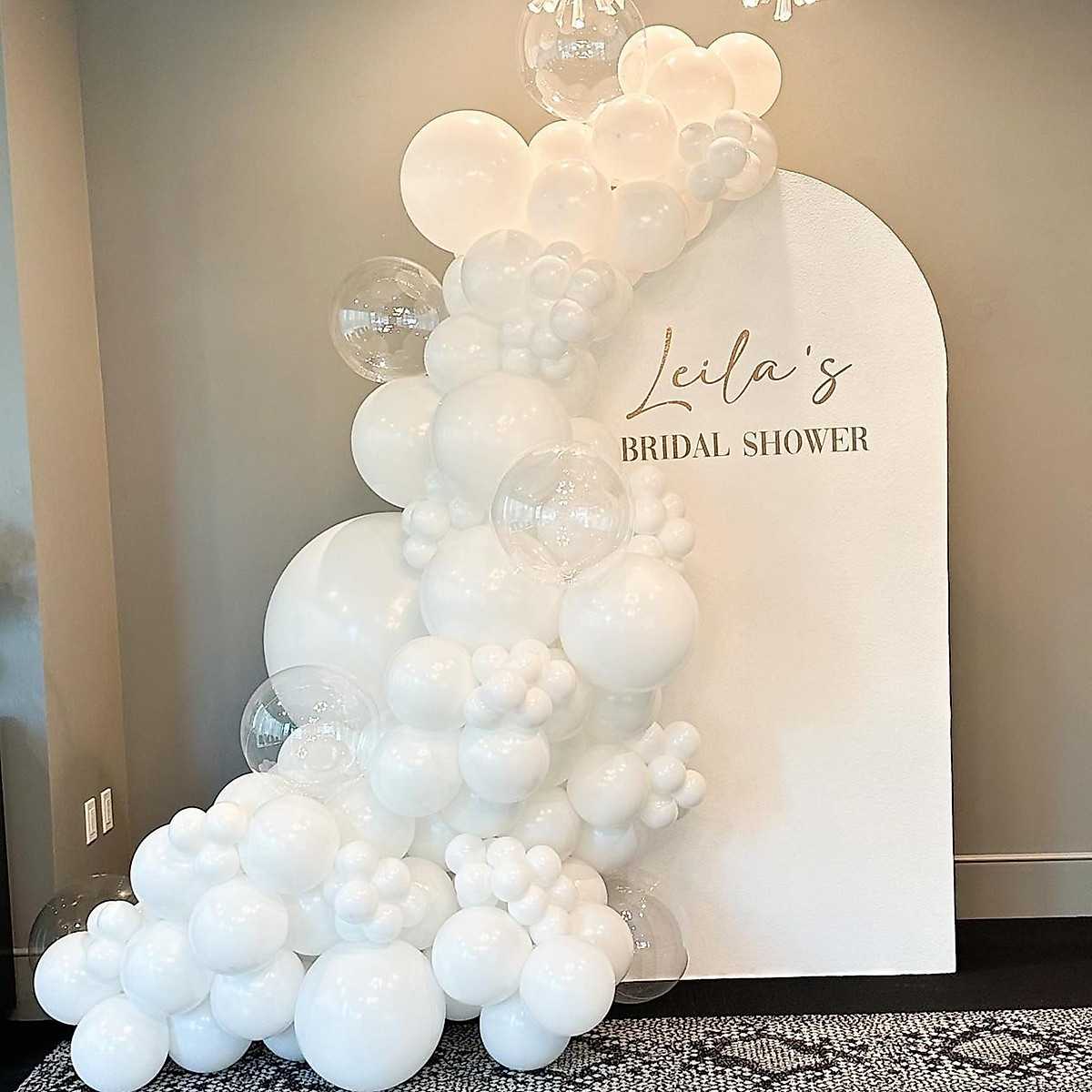 Jobkoo White Balloons 12 Inch, 60 PCS White Latex Balloons for Arch, Party Helium Balloons for White Party Decorations, Birthday Decorations for Bridal Baby Shower, Bachelorette Engagement Backdrop
