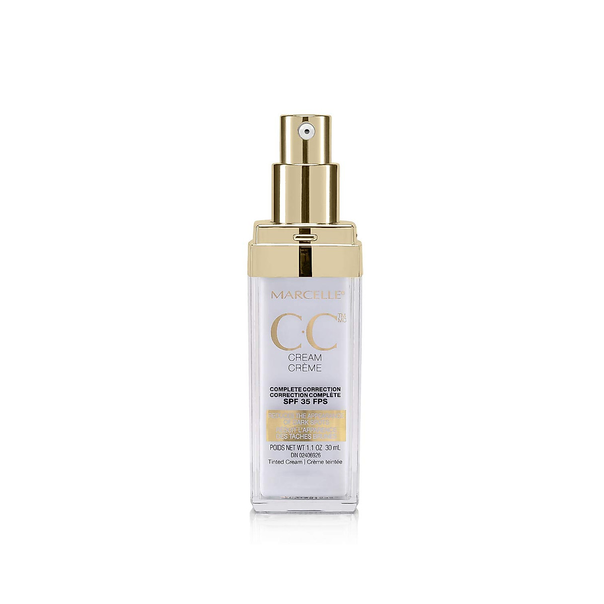 Marcelle CC Cream SPF 35, Golden Glow Universal Tint, Skin Enhancer, Paraben-Free, 1 Fl. Oz.