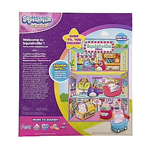 Squishville Squishmallows Mall-Two 2-Inch Mini Plush Characters,Themed Play Scene,4 Accessories (Shopping Bag/Cart,Cash Register,Arcade Machine)-Amazon Exclusive