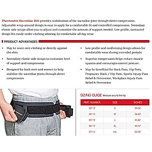 Thermoskin Sacroiliac Belt, Black, Small, 3.4 Ounce