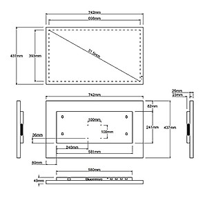 Soulaca 32" inches 4K Smart Mirror TV Waterproof with Built-in WiFi Alexa Voice Control Bathroom Use LED Television ATSC Tuner Bluetooth