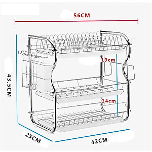 Plate Rack Draining Dish Rack 3 Tier Dish Drainer Rack Holder Dish Drying Rack Plate Dish Cup Cutlery Drainer Rack Plates Holder Pan Plate Holder
