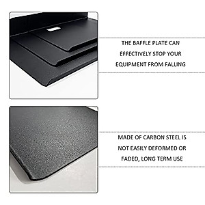 OLizee® Drill-Free Wall Mount Floating Display Shelf with Cable Hole Baby Monitor Projector Wall Shelf Video Camera Wall Holder WiFi Router Storage Shelf Smart Speaker Wall Shelf Large