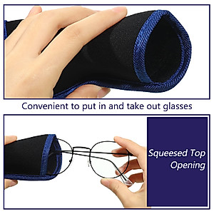 Konohan 12 Pieces Glasses Case Soft Eyeglasses Pouch Portable Eyewear Sunglasses Bag Anti Scratch, 6.1 x 2.76 Inch, 6 Colors (Bright Color)