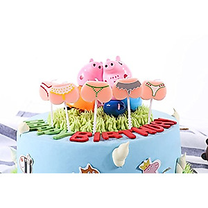 Funny Bikini Birthday Candle, Bachelor Party Cake Candles Cake Topper Decor, 10-Pack 2.5 inch Celebration Party Candle