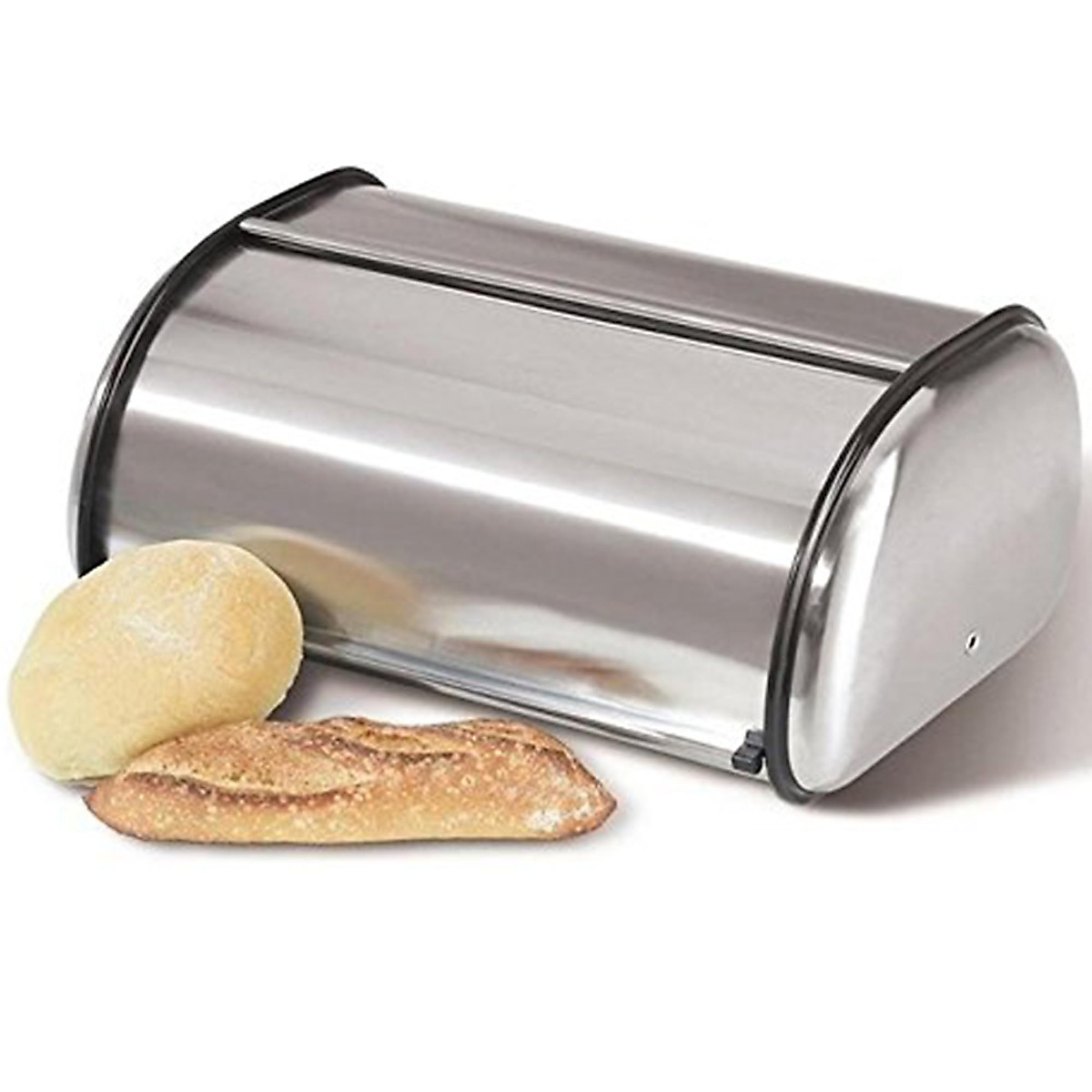 Home-it Stainless Steel Bread Box for kitchen, bread bin, storage holder 16.5x10x8