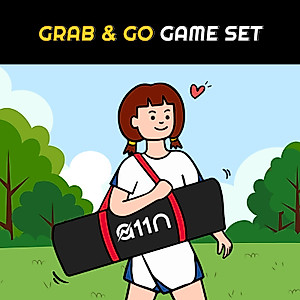 A11N 20ft Badminton Pickleball Net - Height Adjustable for Junior Tennis, Soccer Tennis & Kids Volleyball - Portable for Indoor & Outdoor Play