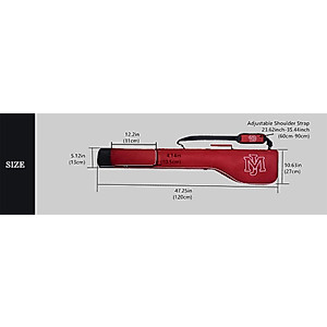 MJ Small Golf Bag for a Few Clubs Golf Foldable Carry Bag Lightweight Golf Sunday Bag, Soft Golf Pencil Bag Portable Golf Bag…(Red)