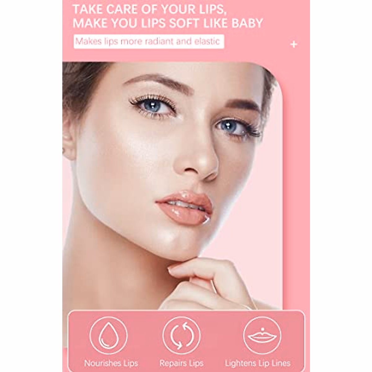 MAEPEOR Hydrating Lip Oil 5 Colors Moisturizing Glossy Lip Glow Oil Not Greasy Long-lasting Lip Balm for Nourishing Repairing and Softening Lip with Big Brush Head (Colors 01)