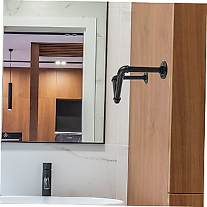 2 Sets Wall Mount Hanging Rack Towel Rack Industrial Towel Rack Hanging Towel Holder Multi-functional Storage Rack Towel Organizer Holder Storage Holder Retro Rack