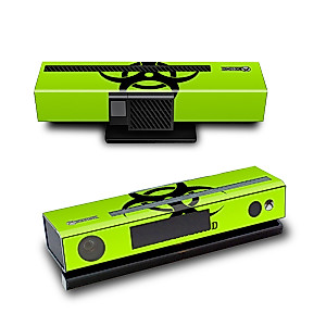 Skins Stickers Compatible for Xbox One Console and Controllers - Protective Vinyl Decals Covers - Biological Hazard - Leather Texture