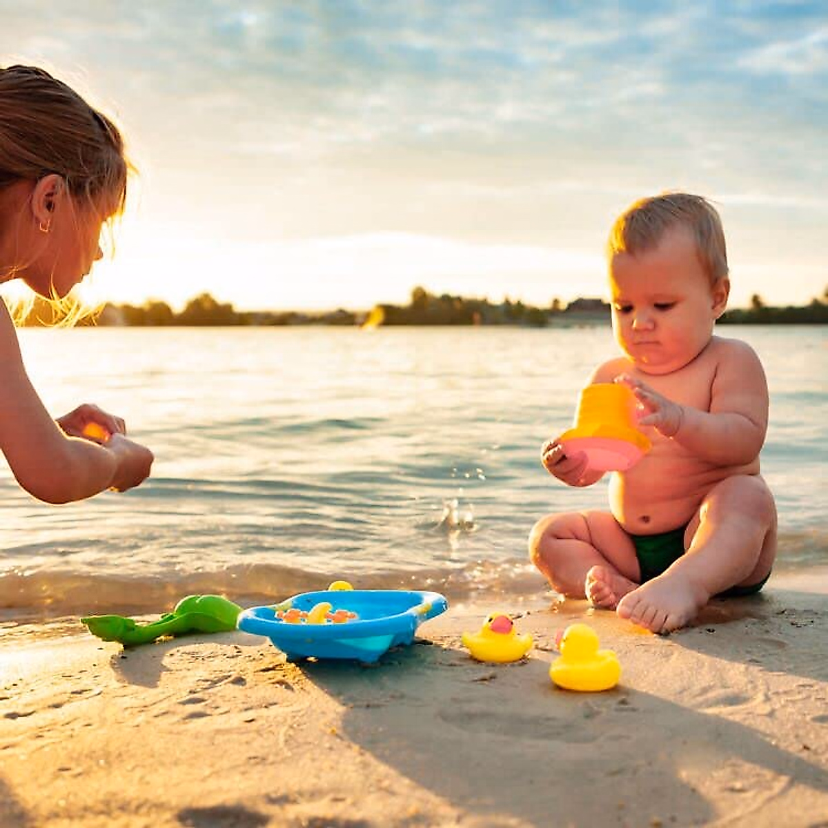 Umbresen Bath Duck Toys Yellow Rubber Ducks Preschool Bathtub Float Squeak Duckies Gift for Baby Toddler Infant Shower Car Pool Halloween Christmas Decorations (Yellow Set of 20)