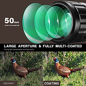 ESSLNB Airsoft Scope 3-9X50mm Red/Green/Blue Mil-dot Reticle Crosshair Rifle Scope with Sunshade Locking/Hold Zero Turrets and 2 Mount Rings