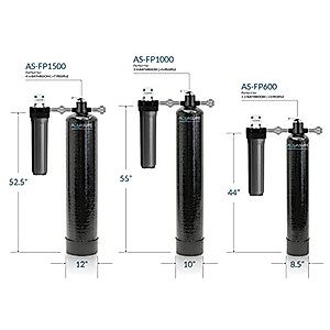 Aquasure Fortitude Pro Series High Performance Whole House 1.5 CF KDF/GAC Mix Media Water Treatment System with 20" Pleated Sediment Water Filter