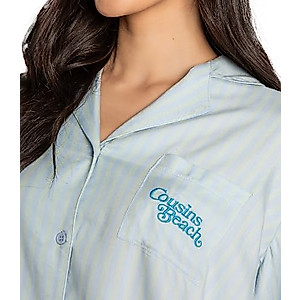 PJ SalvageThe Summer I Turned Pretty Pj Set Woven StripeMint SeaX-Small