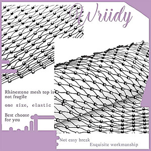 Wriidy Mesh Tank Top White Crystal Diamond Out See Through Crop Tops Black Sparkly Rhinestone Body Chain Accessories Jewelry for Women and Girls