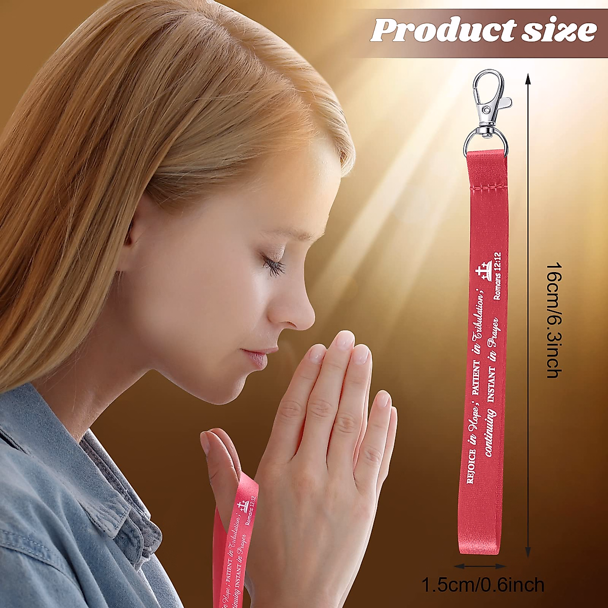 45 Pieces Christian Keychains Bulk Inspirational Bible Verse Key Chains Polyester Scripture Keyrings Religious Party Gifts (Dark, Classic)