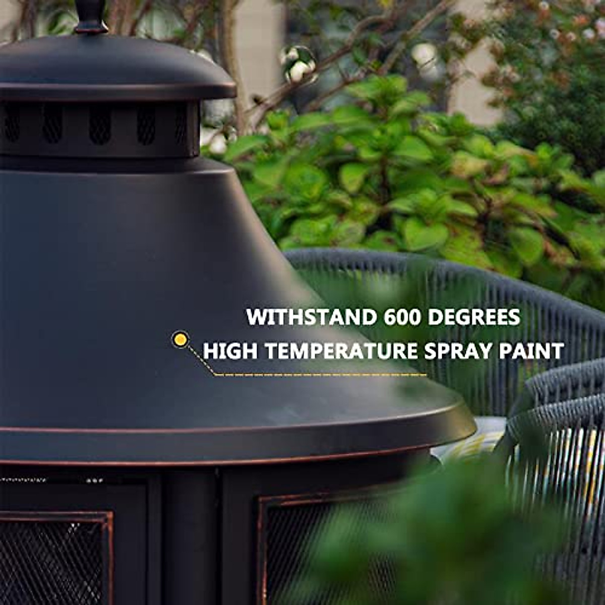 JinKeHong Cast Iron Wood Burning Stove, Wood Cook Stove with Large Firebox with Rain Cover, 3-Speed Adjustable Cast Iron Grill, for Outdoor Patio Home Garden Business