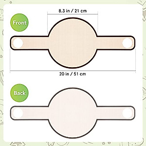 Tofficu Glass Fiber Baking Mats for Dutch Oven Bread Baking Non- Stick Dough Bread Sling Baking Mat Long Handles Sling Baking Mat for Transfer of Dough